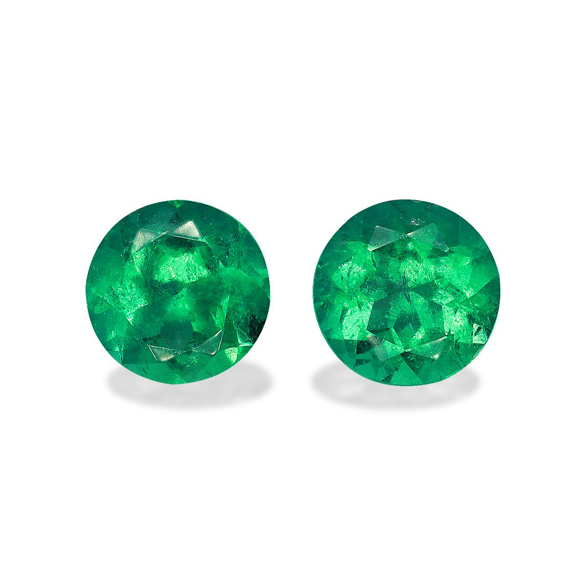 Vivid Green Colombian Emerald 1.83ct - 6mm Pair (EM0038)