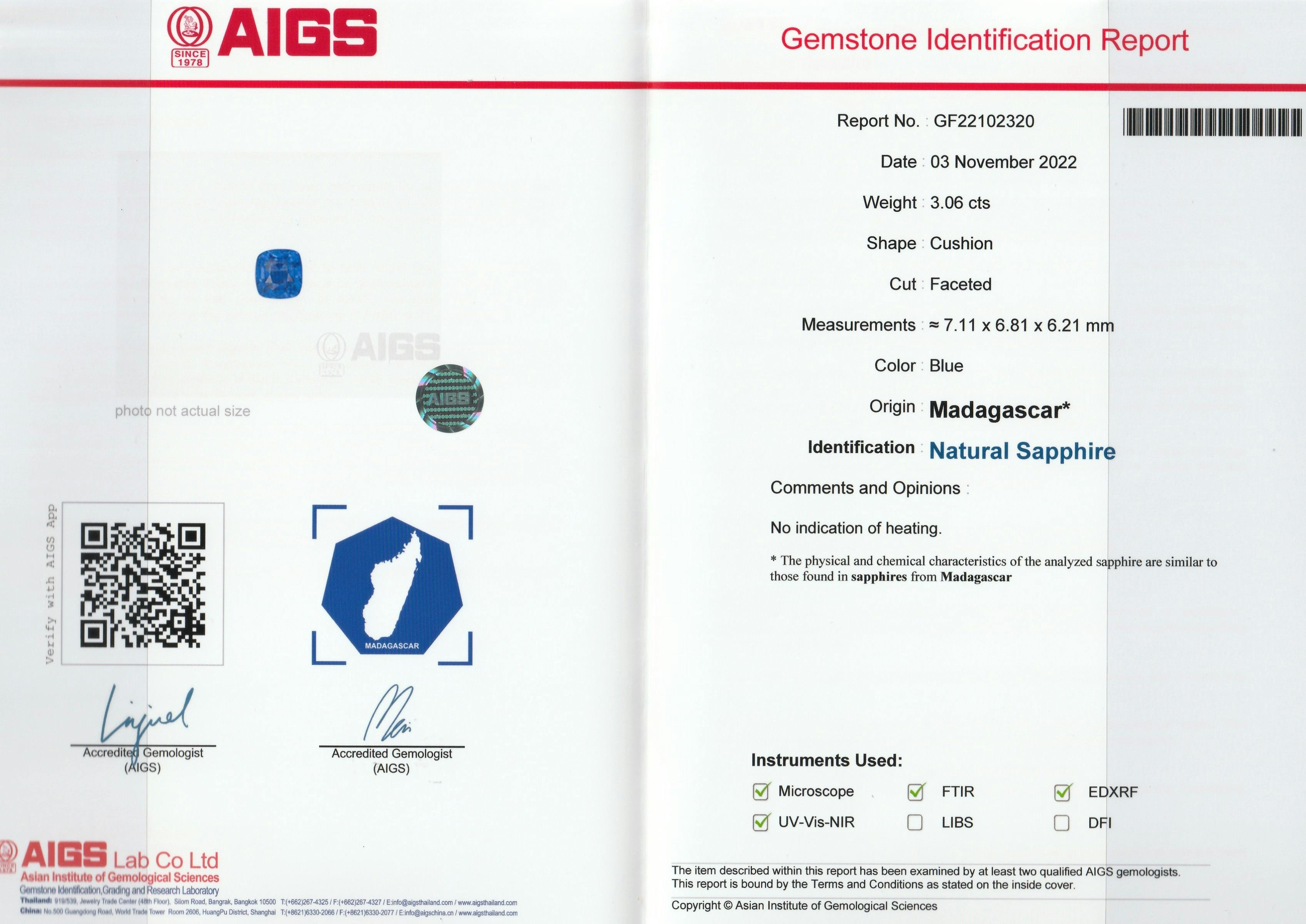 Blue Sapphire 3.06ct - 7mm (BS0221)