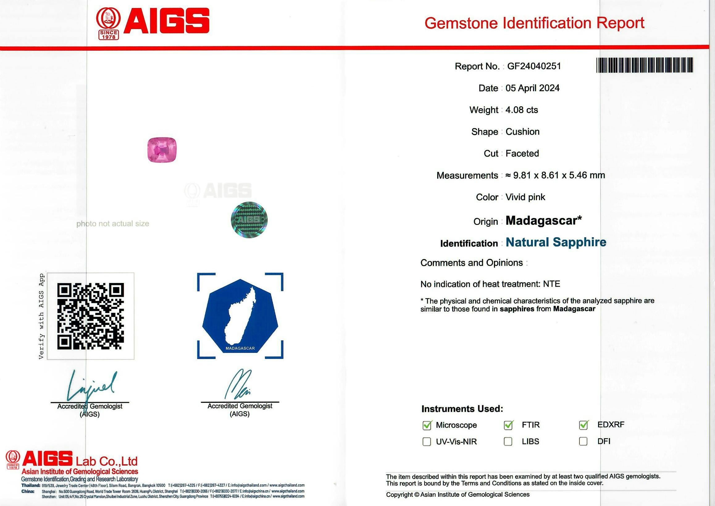 Sapphire 4.07ct - 10x8mm (PS0045)