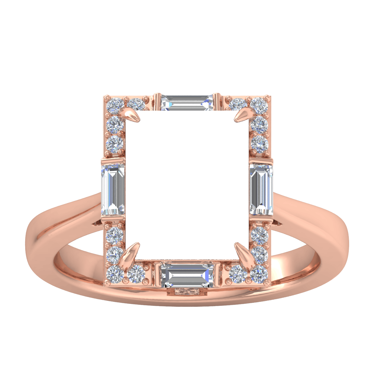 Grand Bespoke Halo Ring (Rectangular) - STARLANKA