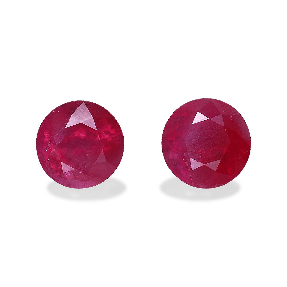 Red Burma Ruby 1.26ct - 5mm Pair (WC8941-14)