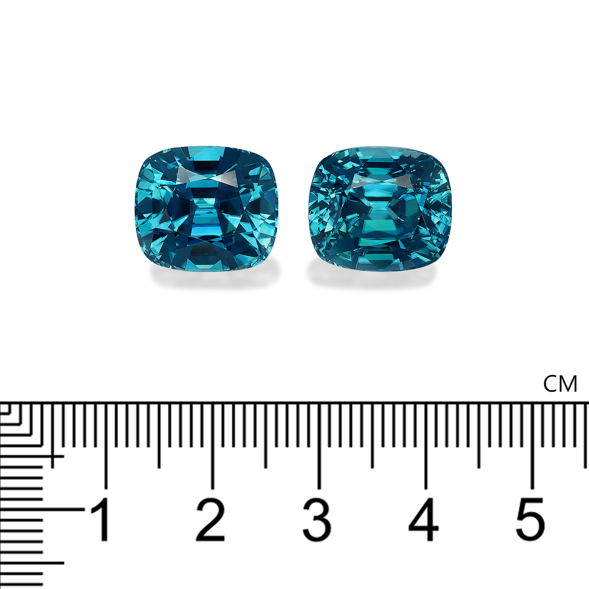 Blue Zircon 34.28ct - 13x11mm Pair (ZI0530)